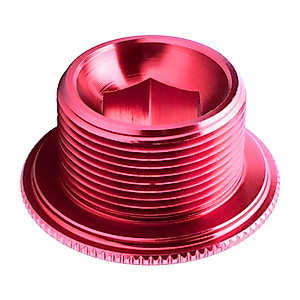 Saipe 2 Pcs Bicycle Crank Screws M20 Crank Arm Screws Crank Fixing Bolt Aluminum Alloy CNC Crankset Screws for MTB Mountain Road Bike Riding (Red)