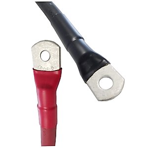AC/DC WIRE AND SUPPLY 4/0 Solar Battery Cables 1 RED/ 1 Black 4/0 6" EA Sealed Wind,RV, Inverter USA