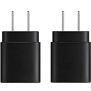 Samsung USB-C Super Fast Charging Power Adapter-25W PD Charger Block for Samsung Galaxy S23 Ultra/S23/S23+/S22/S22 Ultra/S22+/Note 20/S20/S21/S10, Galaxy Tab S7/S8(2 Pack)