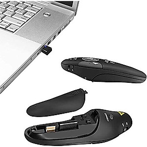 RF 2.4GHz Wireless Presenter Remote Presentation USB Control PowerPoint PPT Clicker PowerPoint Presentation Clicker PPT Remote Control Laser Pointer Slide Advancer Support Mac