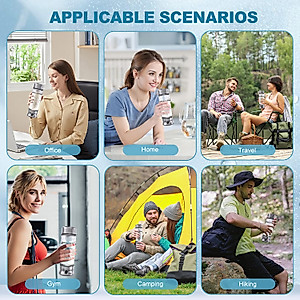 Hydrogen Water Bottle,Hydrogen Water Bottle Generator with Time Reminder Stickers,Rechargeable Portable Glass Hydrogen Water Ionizer Machine for Home Office Travel