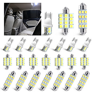stymart 24 PCS Interior Car Lights, Dome Light Car Bulb Kit Set T10 31mm 41mm LED Interior Replacement Bulbs for Car Interior Lights Dome Lights Plate Lights Map Lights Door Lights License