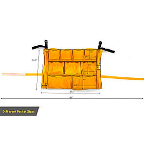 Farag Janitorial Trash Can Caddy Bag | Fits 32-48 Gallon Can | 12 Pockets | Large Round and Square Trash Cans.