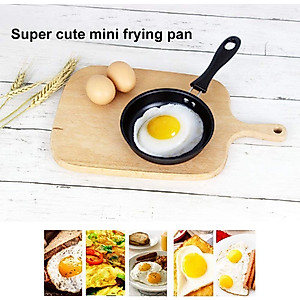 Demoyaya One Egg Frying Pan, Mini Induction Frying Eggs Pan, 4.7" Single Egg Durable Small Pan with Handle Heat Resistant Non Stick Pot, Portable Pan for Stove Gas Induction Hob