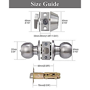 All Keyed Same Entry Door Knob and Single Cylinder Deadbolt Combo Set, Satin Nickel Exterior Door Knobs with Lock and Keys for Entrance and Front Door