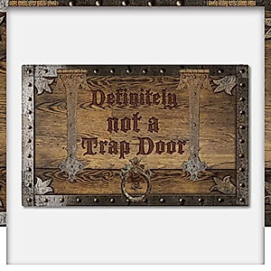 KIYIYZER Definitely Not A Trap Door Door Mat Funny Entrance Welcome Outdoor Indoor Mats Home Decor Housewarming Gift 17 x 30 Inches