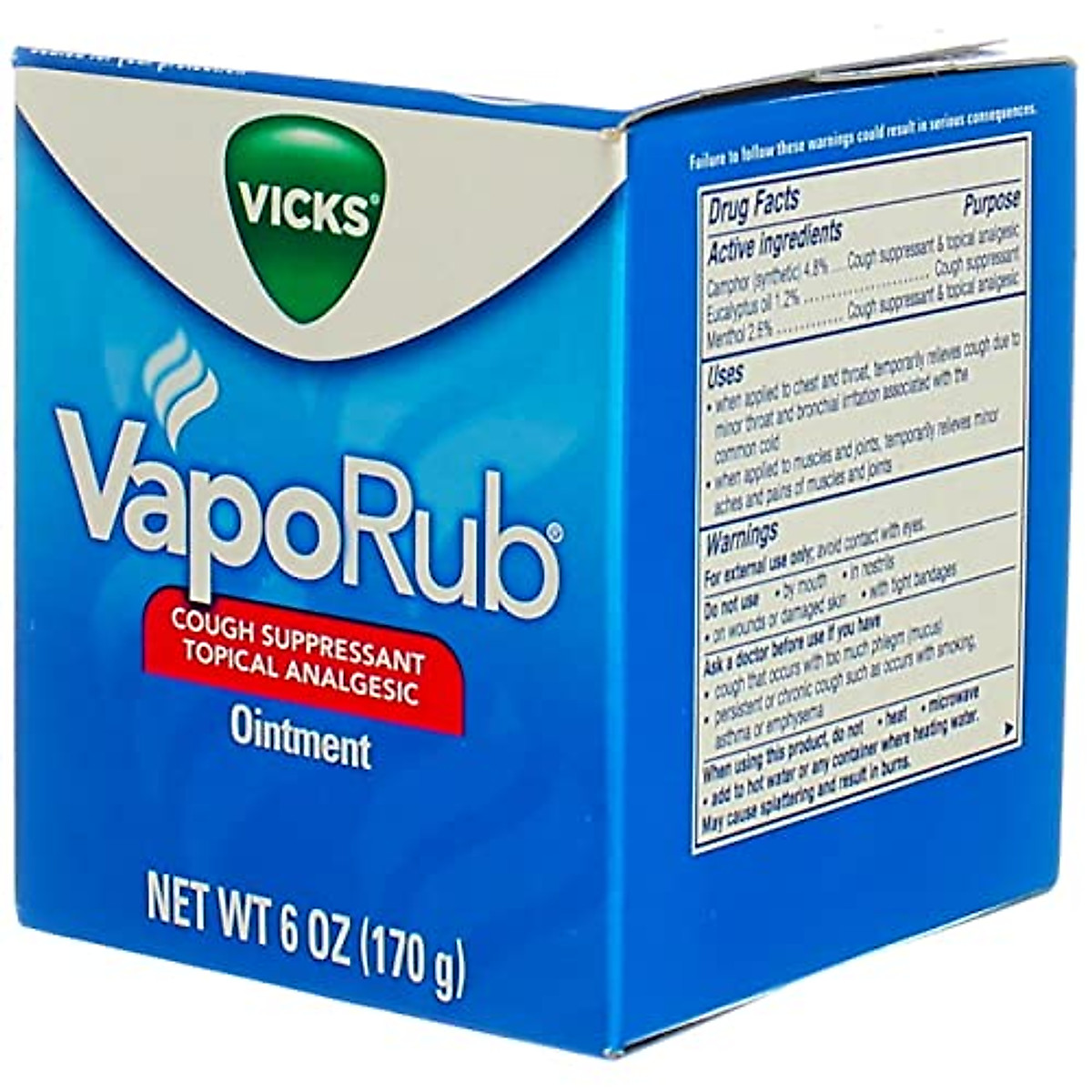Vicks VapoRub Ointment 6 oz (Pack of 4)