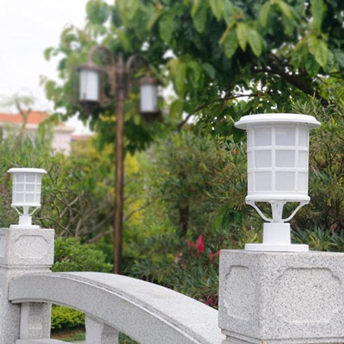 MHCZBGY Home Outdoor Pillar Light Garden Villa Decorative Lamp Outdoor Garden Villa Pillar Lights Waterproof Solar Column lamp LED Courtyard Column Light