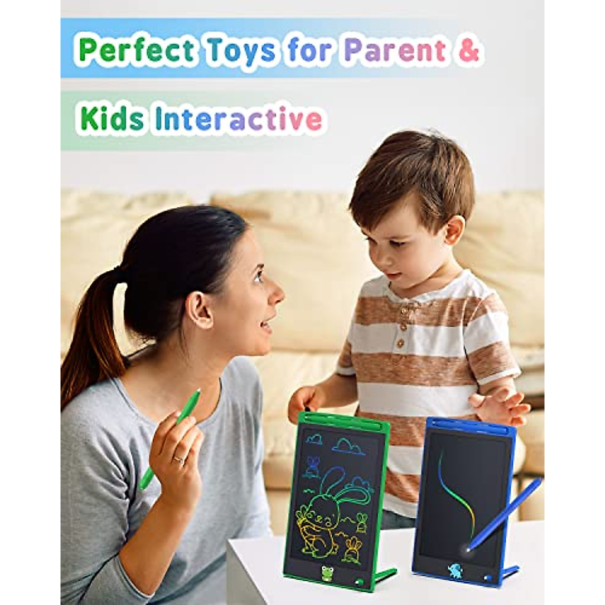 BAVEEL 3 Packs LCD Writing Tablets, 8.5 Inch Doodle Board Drawing Pad Toy Birthday Gift for 2 3 4 5 6 Years Old Boys Girls, Kids Toddler Colorful Erasable Reusable