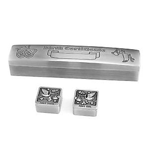 Mogoko Silver Birth Certificate Holder Set with First Tooth and Curl Keepsake Box for Children Kids