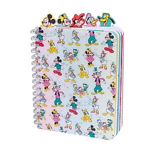 LOUNGEFLY Stationary Disney D100 Mickey and Friends Journal with TABS