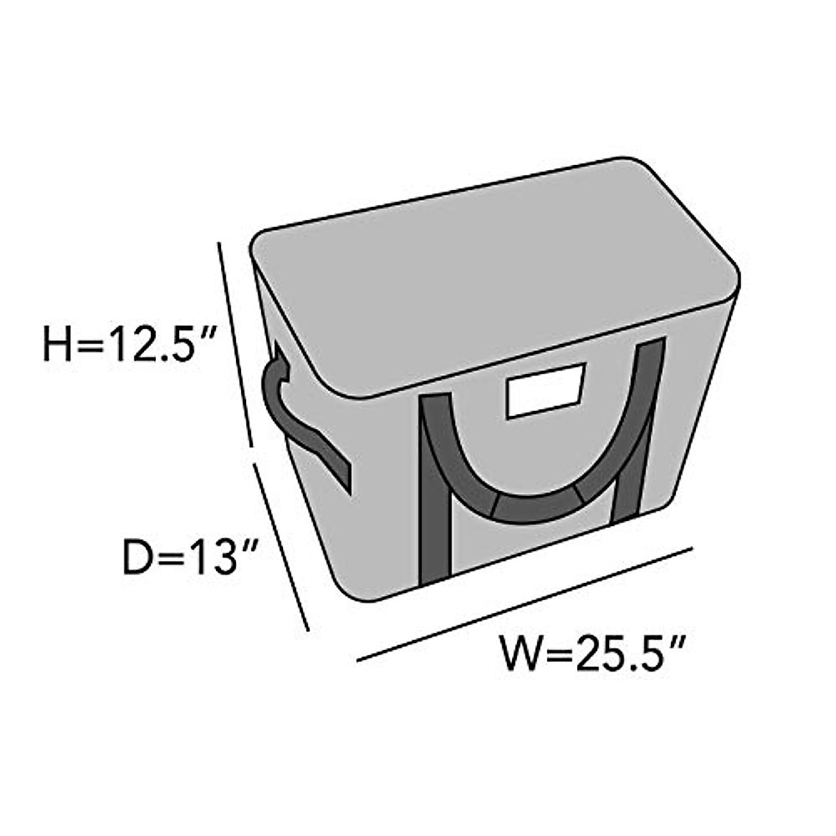 Covermates Keepsakes Treasurekeeper Storage Bag - Carrying Handles, ID Window - Holiday Storage-Red Snowflake