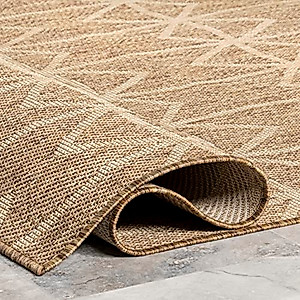 nuLOOM Saunders Geometric Indoor/Outdoor Area Rug, 8' x 10', Beige