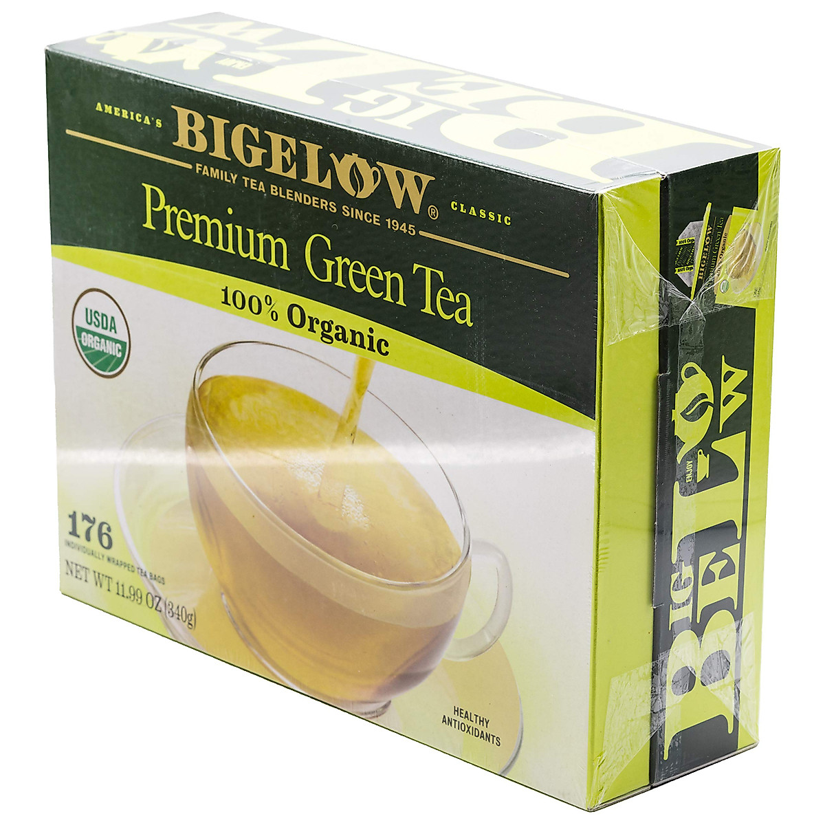 Bigelow Premium 100-Percent Organic Green Tea 176-Count Box