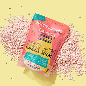 Happy Waxing - Refill Wax Beads - Easy To Apply - Painless Hair Removal - Smooth Gel Texture - Patented Formula Offers High Performance Results - Efficient for all Areas of the Body - 14.11 OZ - 400 G