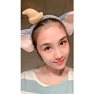CCOHO Elephant headband with plush animal ears costumes