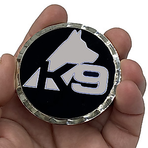 BB-014 K9 Thin Gray Line Challenge Coin Fist Paw Bump Corrections Correctional Officer CO Police