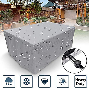 DOITOOL Chair Cover Chair Cover Furniture Cover Rainproof Desk Chair Covers Heavy Duty Cover Outdoor Tables Chairs Protector Cloth for Outside Home Tool Garden Furniture Cover Outdoor Sofa Set