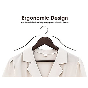 StorageWorks Wooden Coat Hanger, Wood Clothes Hangers 20 Pack, Walnut Color, Natural Wood Hangers for Coats, Shirts, Jackets, Pants, Suits