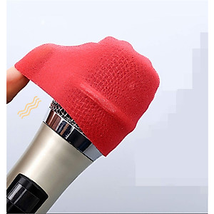 Zzooi 100 PCS Disposable Foam Mic Cover Single Use Microphone Windscreen Foam Cover