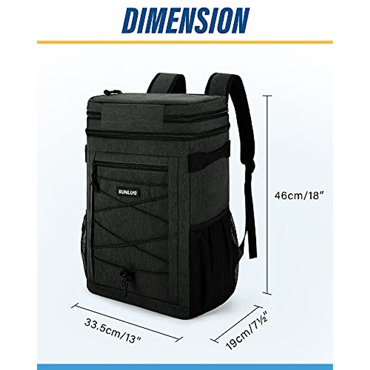 SUNLUG Cooler Backpack 30 Cans Large Backpack Cooler Insulated Leak Proof Soft Cooler Bag for Men Women to Picnics, Beach