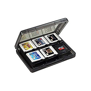 OSTENT 28-in-1 Game Memory Card Case Holder Cartridge Storage for Nintendo 3DS LL/XL - Color Black