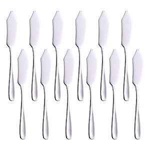 Butter Knives Set of 12 Cheese Spreaders BUY&USE 6.1-Inch 18/10 Stainless Steel Silver Kitchen Knives for Butter Sandwich Cheese, Mirror Polish