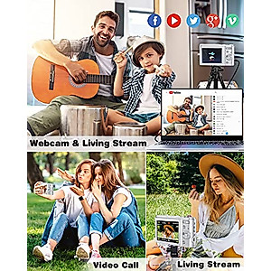 Lecran Digital Camera FHD 1080P 36.0 MP Vlogging Camera with 16X Digital Zoom, LCD Screen, Compact Portable Mini Cameras for Students, Teens, Kids (Silver Grey)