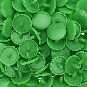 100 Sets Snaps Buttons, Glossy Round Size 20 T5 Resin Plastic Snaps Buttons Fasteners Punch Poppers for Cloth Diaper/Bibs/Nappies
