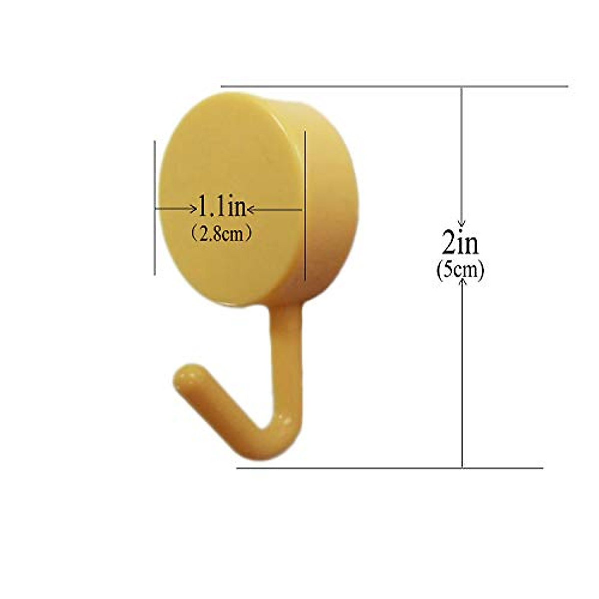 Sticky-Hooks Adhesive Hangers Bathroom Kitchen - Zhiweikm 10 Pack Adhesive Color Sticky Hooks Key Hook for Walls Damage Free, Waterproof Utility Hook for Kitchen and Bathroom (White+Black)