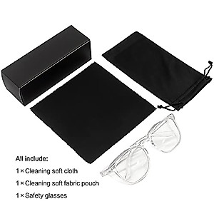 Safety Glasses Anti Fog Clear Safety Goggles Protective Eyewear Blue Light Blocking Scratch Resistant Anti Dust UV Protection Glasses with Side Shields For Men And Women(White)