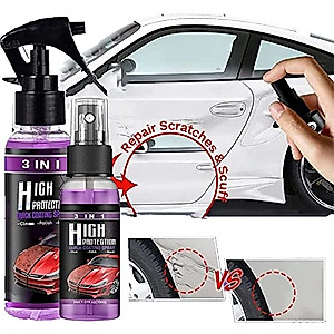 100ml Quick Coat Ceramic Coating Car Wax, 3 In 1 High Protection Quick Car Ceramic Coating Spray, Car Scratch Nano Repair Spray