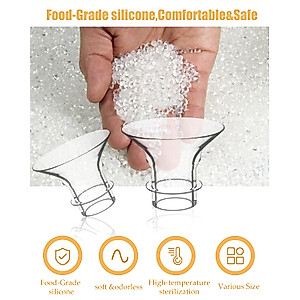 Flange Inserts 13/15/17/19/21mm*2 10PCS,24mm Breast Pump Shields/Flanges Compatible with Momcozy S9/S9pro/S10/S12/S12pro/Spectra/Medela/TSRETE,Reduce 24mm Tunnel Down to Correct Size