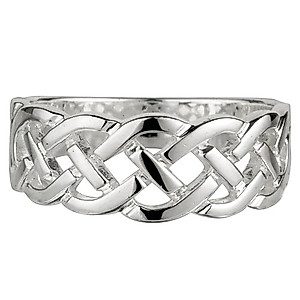 Celtic Knot Ring Sterling Silver Women's Made in Ireland Size 6.5