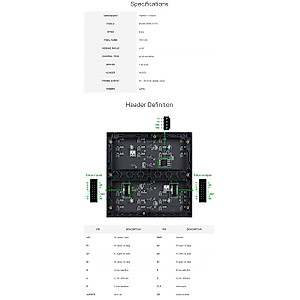 Coolwell RGB Full-Color LED Matrix Panel for Raspberry Pi and Ardui, 3mm Pitch, 64×64, 4096 Individual RGB LEDs, Brightness Adjustable