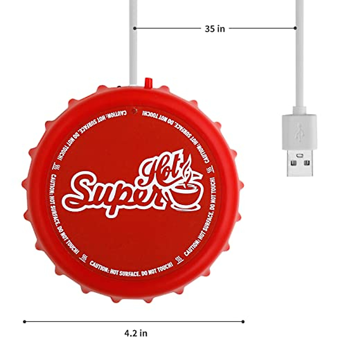 REDIVA Coffee Mug Warmer,Electric Beverage Warmers for Heating Coffee, Beverage, Milk, Tea and Hot Chocolate(Red)