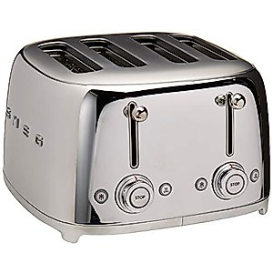 Smeg 50s Retro Line Chrome 4x4 Slot Toaster