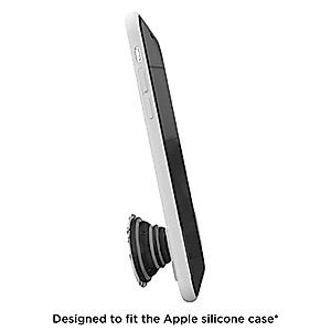PopSockets Phone Grip Slide for Phones and Cases, Sliding Phone Grip with Expanding Kickstand, PopSlide for Apple Silicone Case, iPhone Xs Max - Clear Day