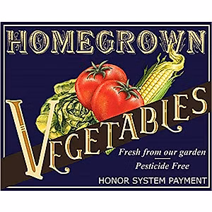Vegetables Tomato Metal Vintage Retro Tin Sign Suitable for Outdoor Yard Garden & Home Bar Clubs Wall Decoration Signs 12x8inch