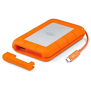 LaCie Rugged Thunderbolt USB 3.0 1TB External Hard Drive Portable HDD (STEV1000400)