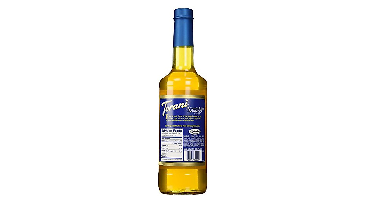 Torani Sugar Free Mango Syrup 750mL - Refreshing Italian Flavor