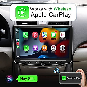 Double Din Car Stereo Wireless CarPlay Android Auto 4G+64G 8-Core Detachable 10 Inch Touchscreen Car Radio Dual Bluetooth AM FM GPS Navigation WiFi Car Audio Receiver with Backup Camera 2Din Head Unit