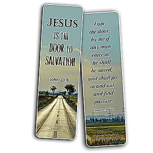 Jesus is The Way KJV Bookmarks Cards (12-Pack) - Collection of Bible Verses for Daily Motivation