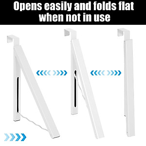 NEEGLEN Foldable Over Door Hanger - Over The Door Clothes Drying Rack - Space-Saving Over Door Organizer for Travel Bathrooms,Dorm Rooms Coat Towel Rack-1Pack