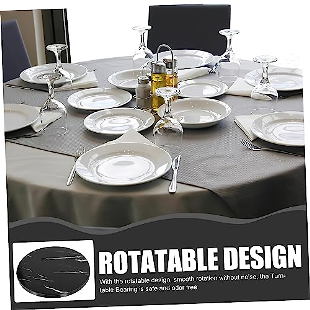 Table Turntable Kitchen Turntable Spices Turntable Table top Turntable Wood Table Rotating Plate Marble Table Turntable for Food for Dining Room Table to Rotate Dining Table Wooden