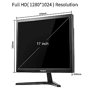 Thinlerain PC Monitor 17-inch 4:3 LED Backlit Monitor 1280 X 1024, 60 Hz Refresh Rate, 5Ms Response Time, VESA Mountable, VGA, HDMI, TN Panel, Built-in Speakers