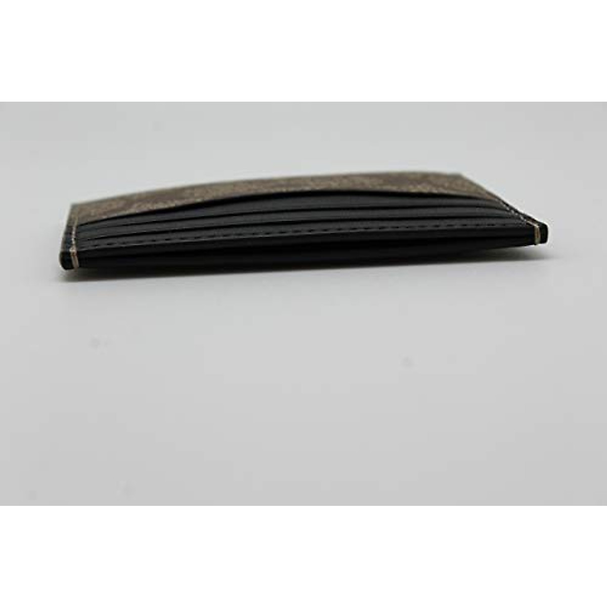 Coach Men ID Card Case Signature QB/Tan