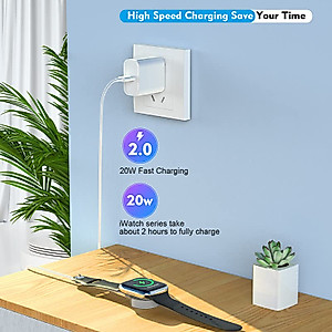 Watch Charger for Apple Watch Charger,USB C 20W Fast Charger Adapter 6.6FT iWatch Charger Magnetic Charging Cable Cord Apple Watch Charger for Apple Watch Support Apple Watch Series 8/7/6/5/4/3/2/1/SE