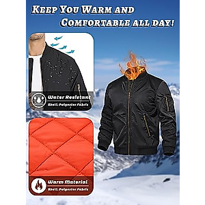 TACVASEN Men's Jackets Long Sleeves Classic Sports Windbreaker Softshell Coats Black, L