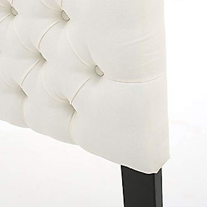 Christopher Knight Home Jezebel Headboard - Fully Upholstered, Queen / Full, Ivory